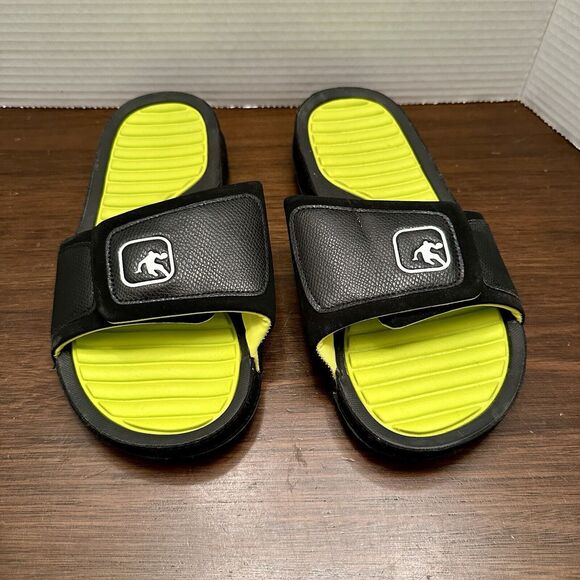 And1 | Shoes | And Slide Sandals Boy Sz 56 Black Neon Yellow Adjustable ...